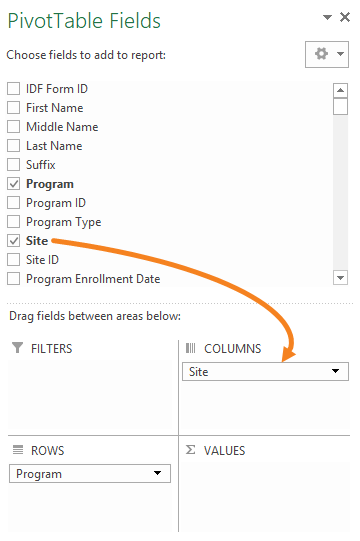Excel Pivot Table Issue Grouping Three Fields Columns