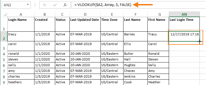Combining Reports using VLOOKUP in Excel