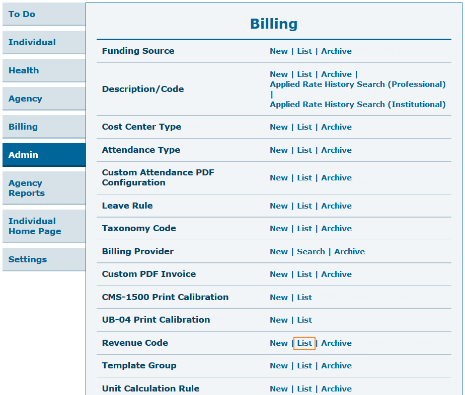 Revenue Code Revenue Code