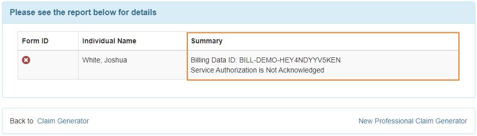 Generate, Edit, and Send Professional Claim - North Dakota