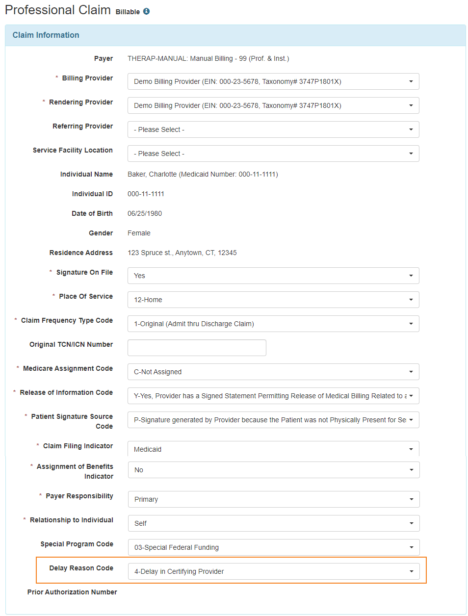 Professional Claim Generation professional-claim-generation