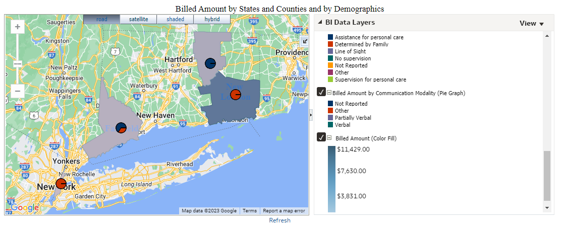 Billing Dashboard in Business Intelligence for Providers