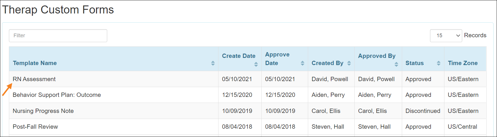 Us Custom Form Template