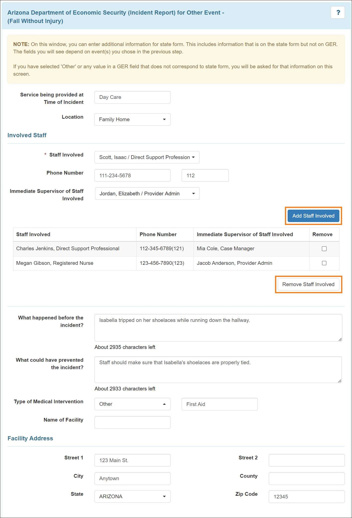 Medical Incident Report Form