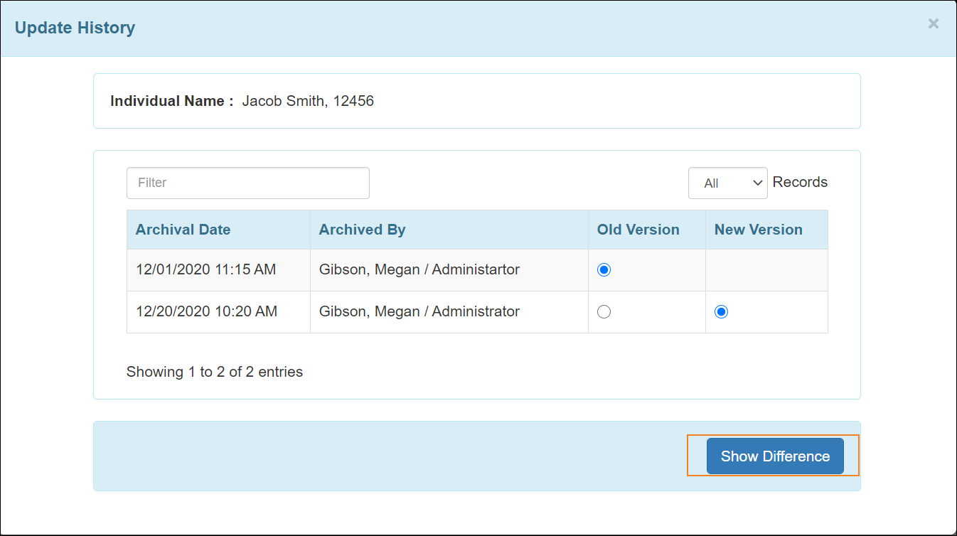 Edit GER and View Update History