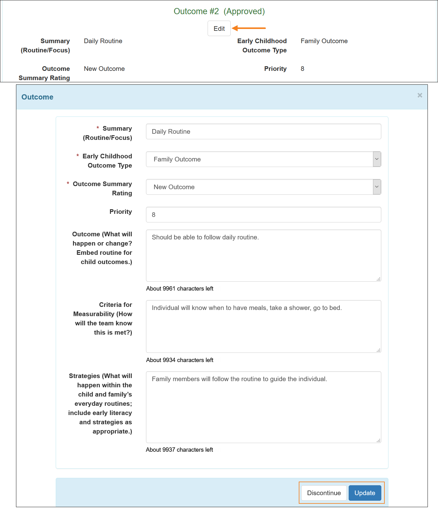 Individual Family Service Plan (IFSP) Change Request Form - North Dakota