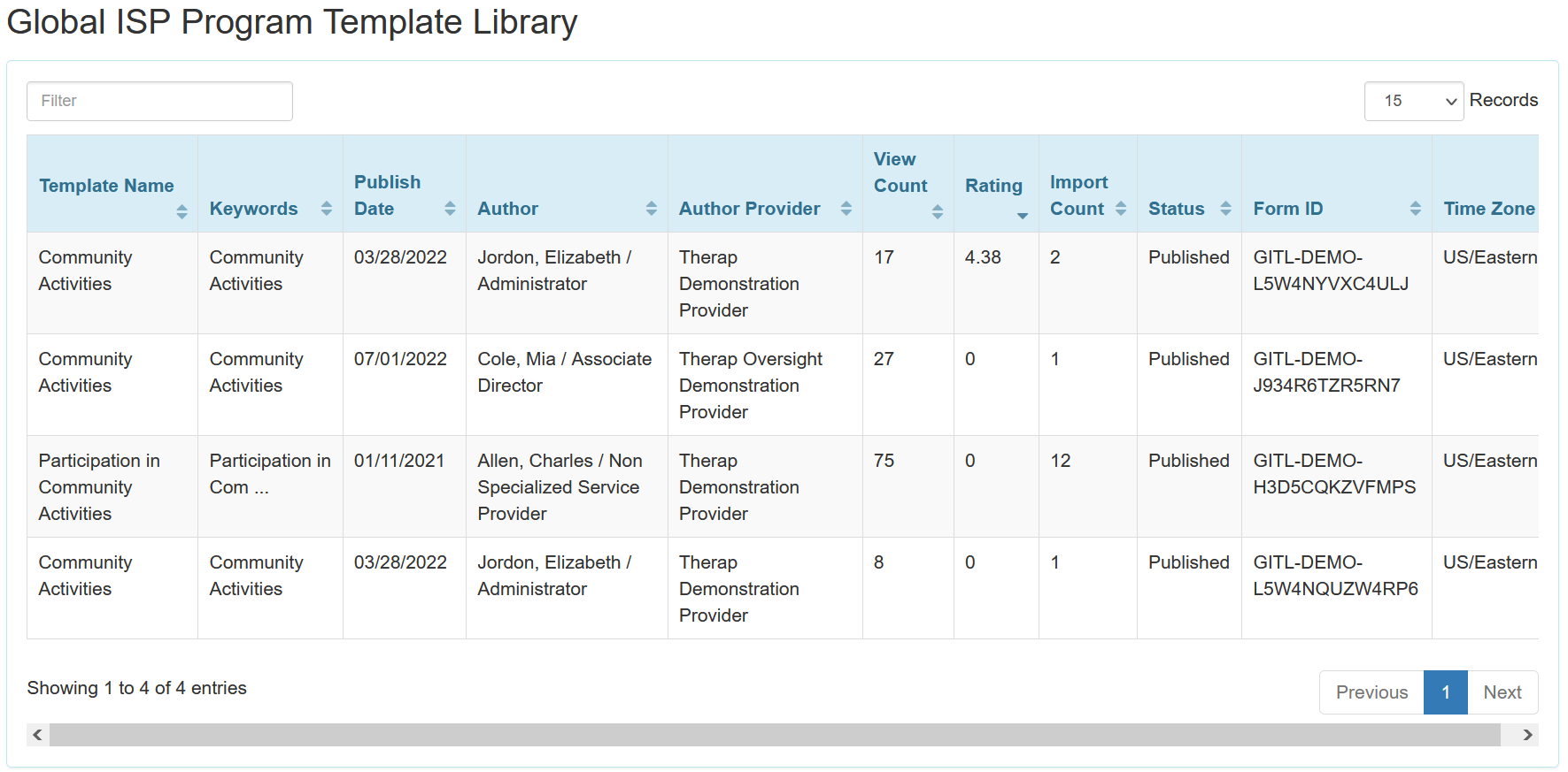 Import ISP Program Template from Global Template Library