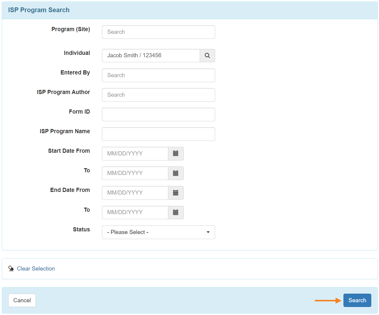 Search ISP Program and View Update History