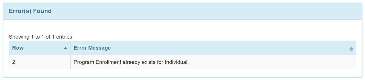 Import Program Enrollment from Excel