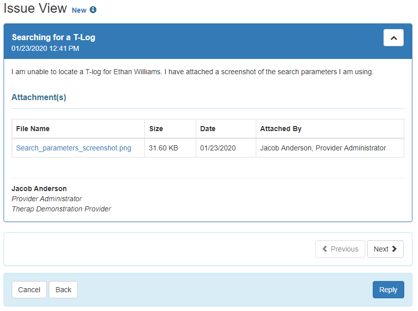 Issue Tracking / Feedback