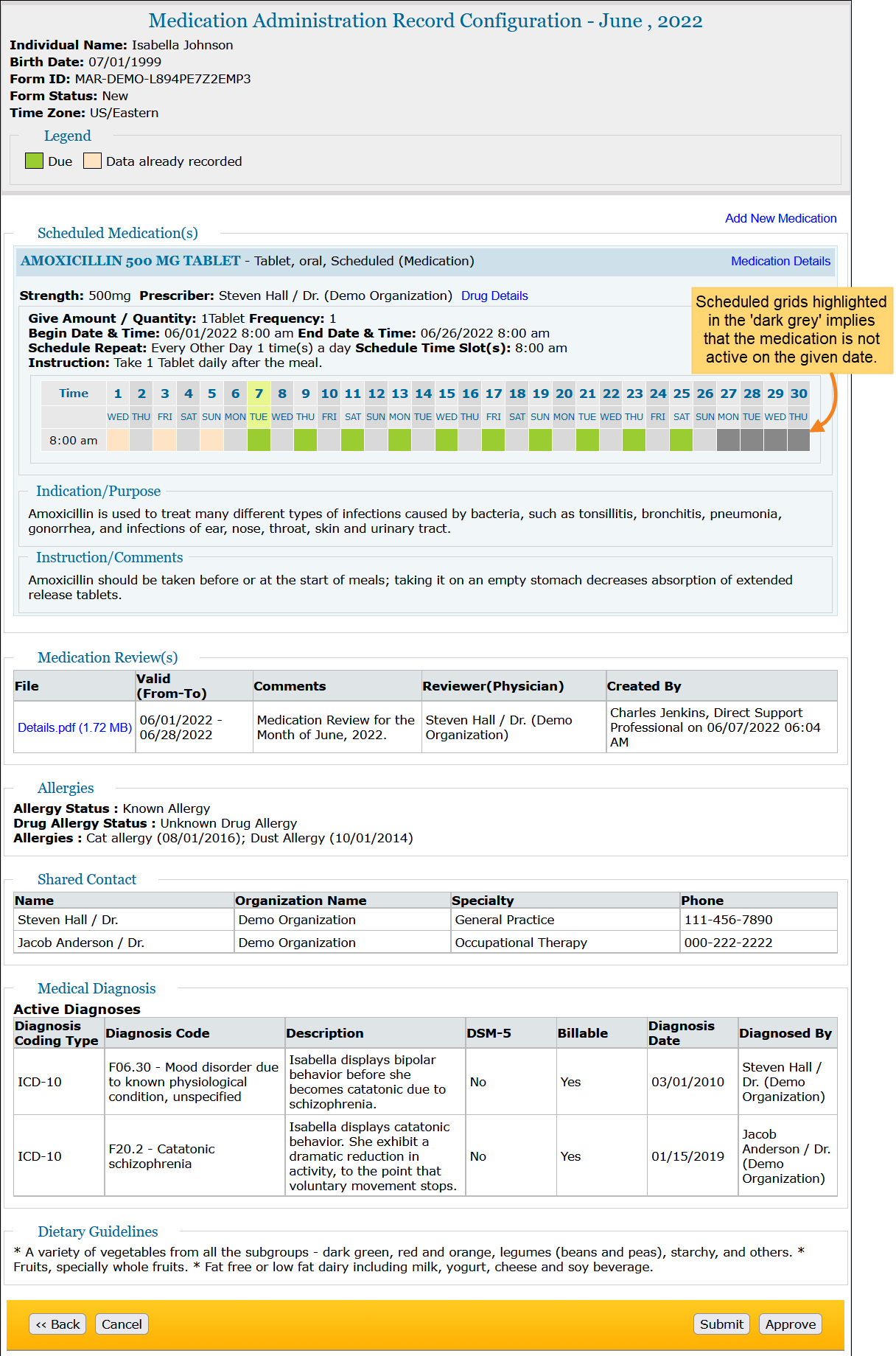 Configure and Approve MAR