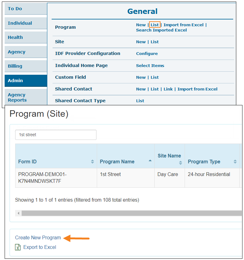 Create, Update, Delete, Deactivate, and Activate Programs