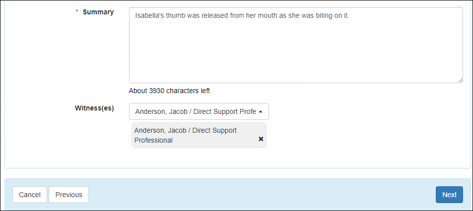 Add Restraint Related to Behavior Event in GER