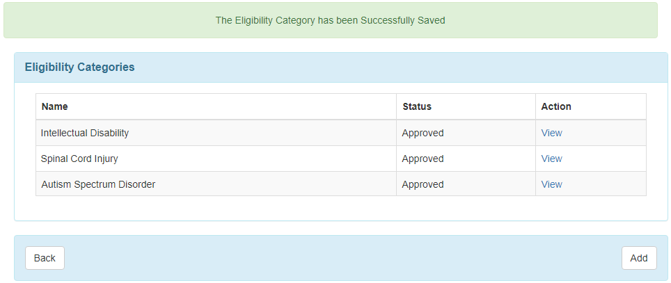 Create Eligibility Template