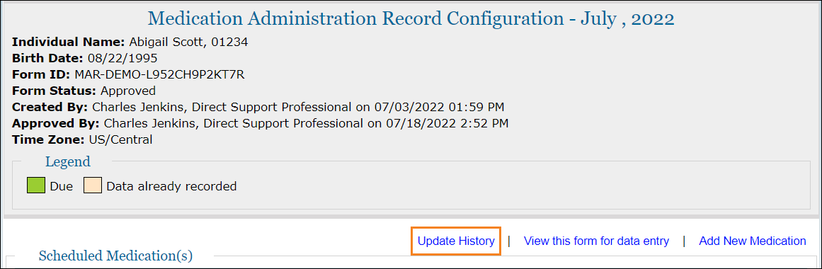 Configure and Approve MAR