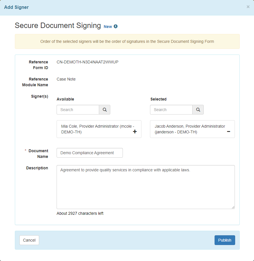 Secure Document Signing (SDS)