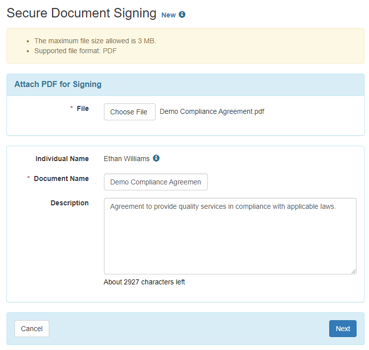 Secure Document Signing (SDS)