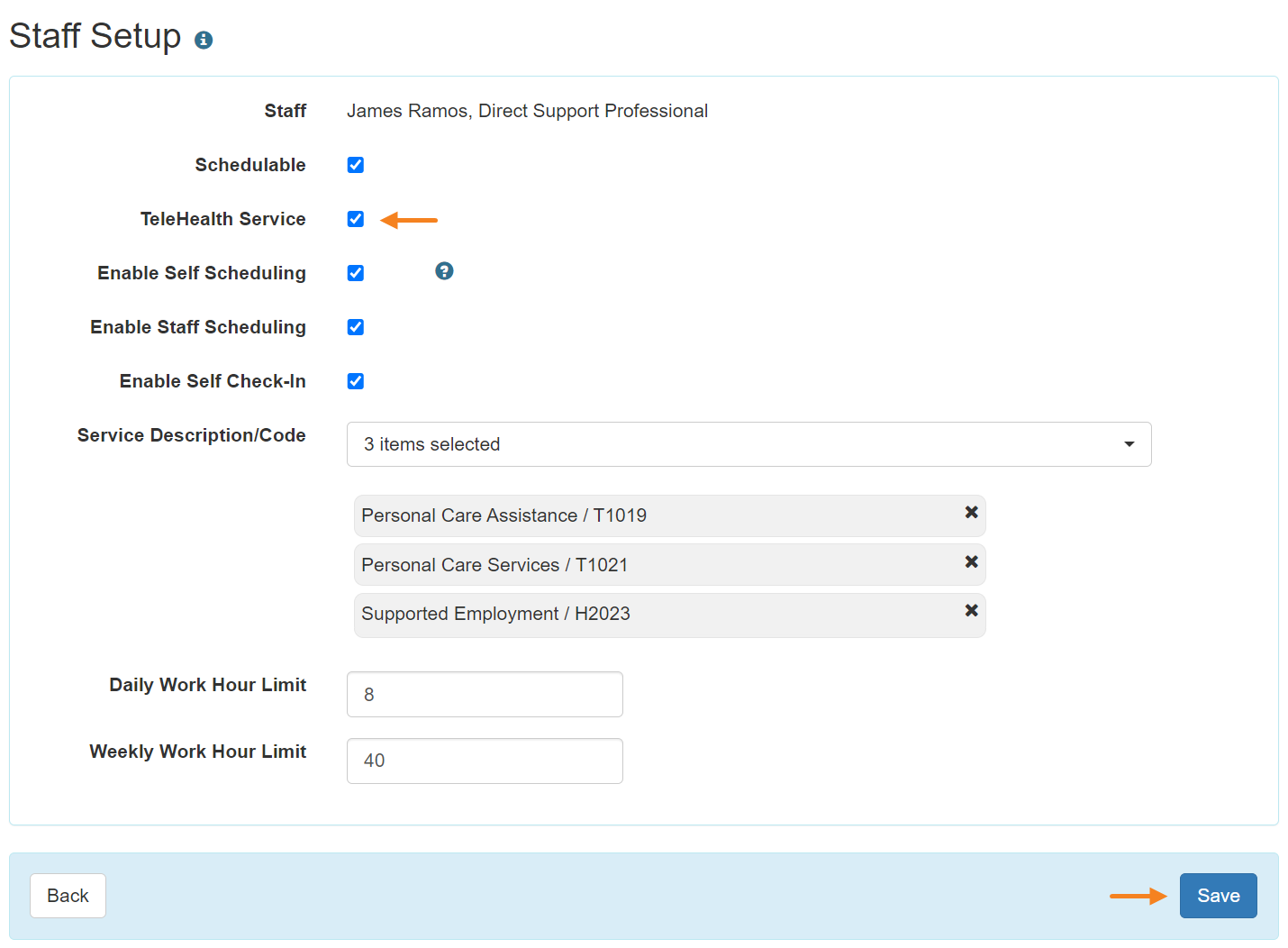 Configure TeleHealth for Scheduling/EVV