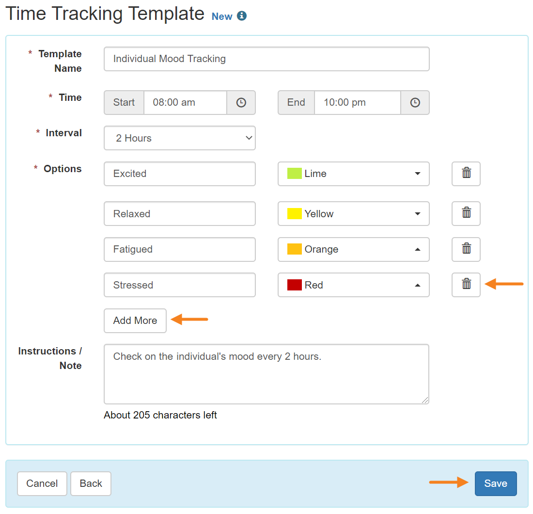 Manage Time Tracking Templates