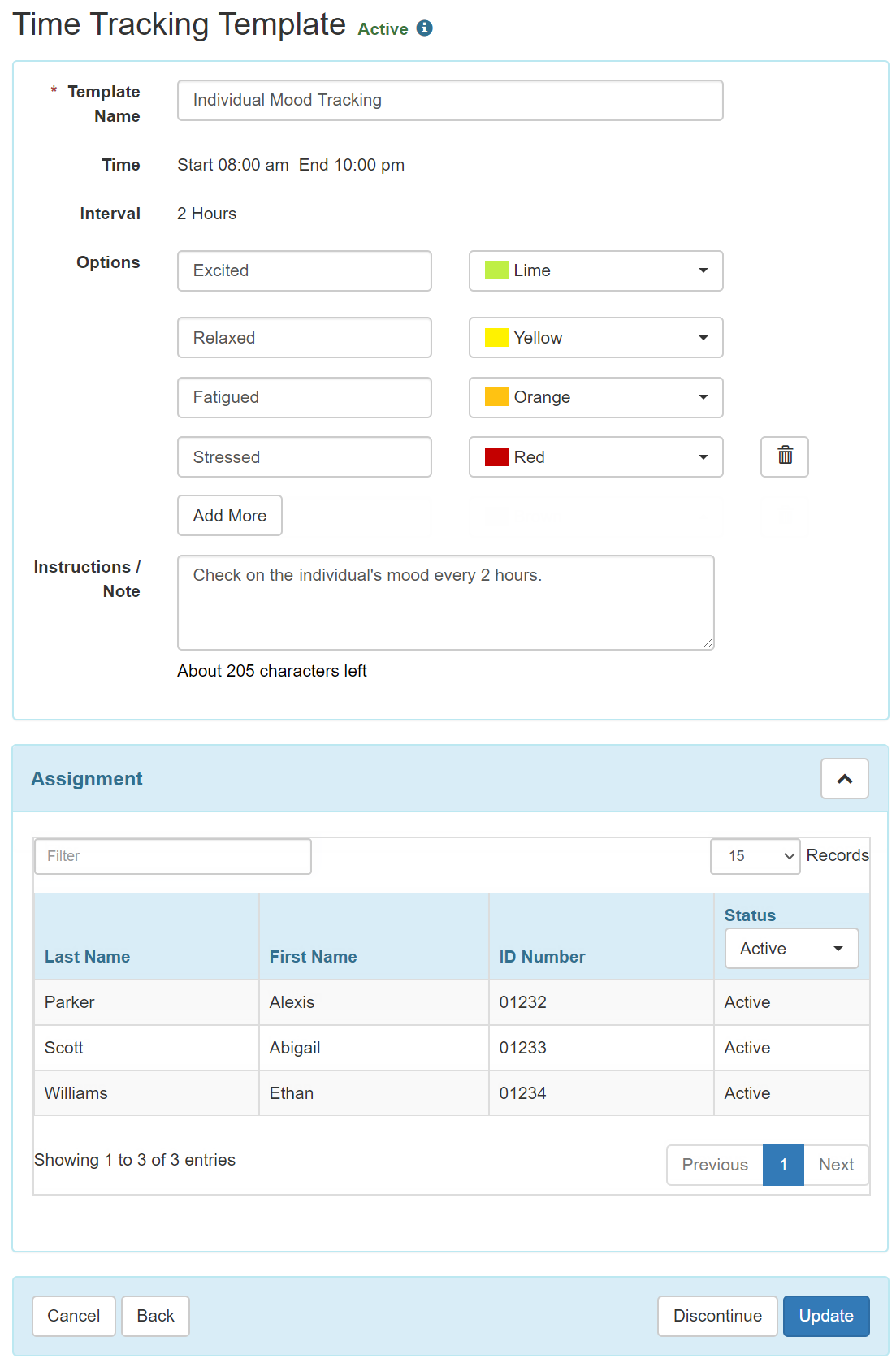 Manage Time Tracking Templates