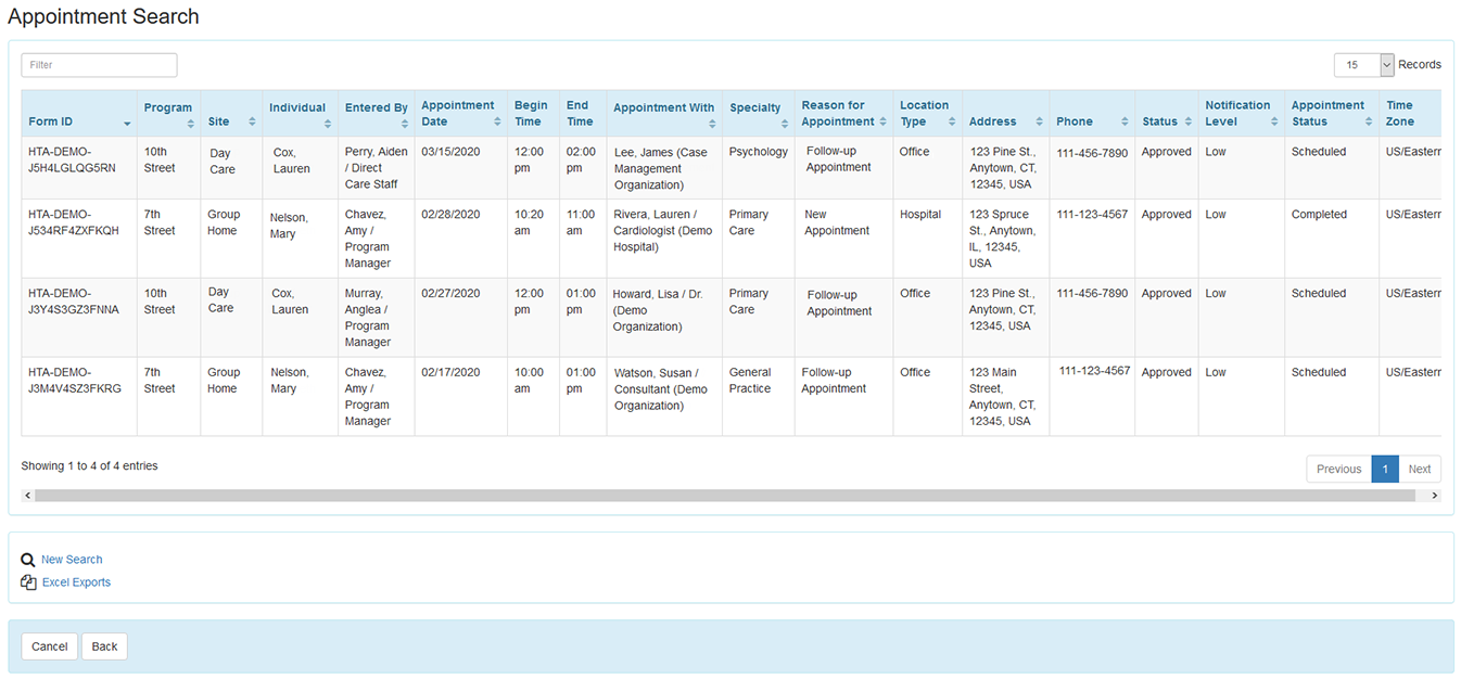 Therap Appointments Module