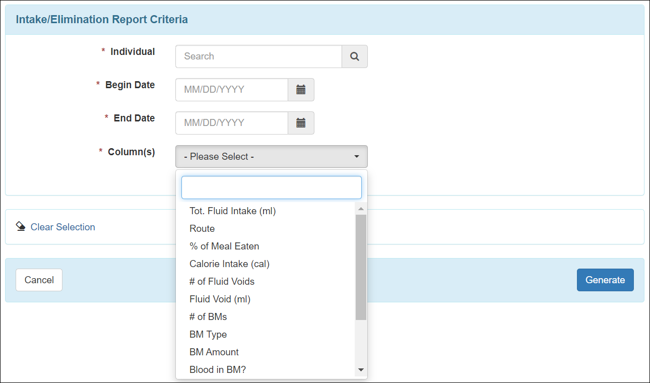 New Look and Improvements to the Health Tracking: Intake/Elimination