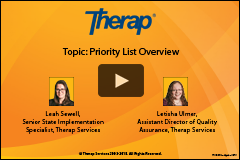Therap Priority List Overview
